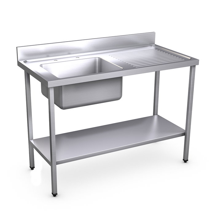 1200x 600mm Sink (Large Bowl) | Buy Online | Ireland - CommercialSinks.ie