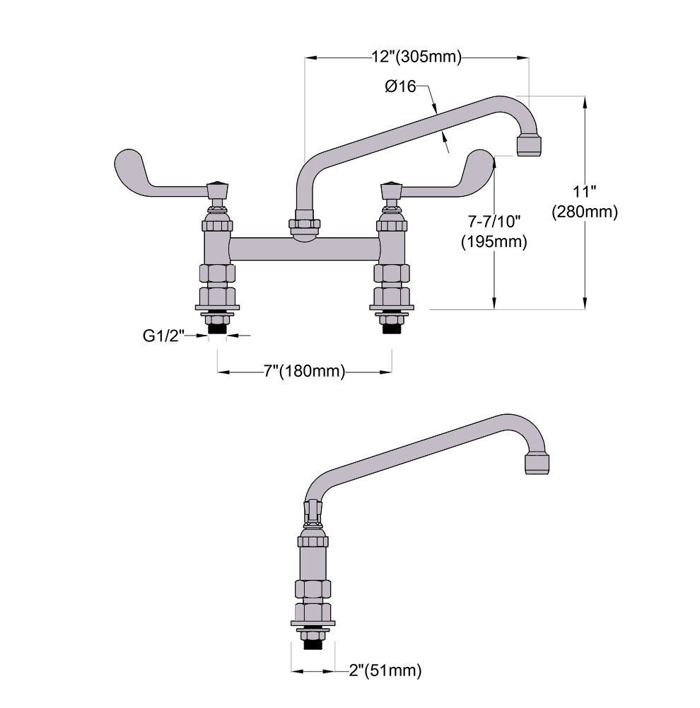 Deck Pantry Tap | Buy Online | Ireland - CommercialSinks.ie