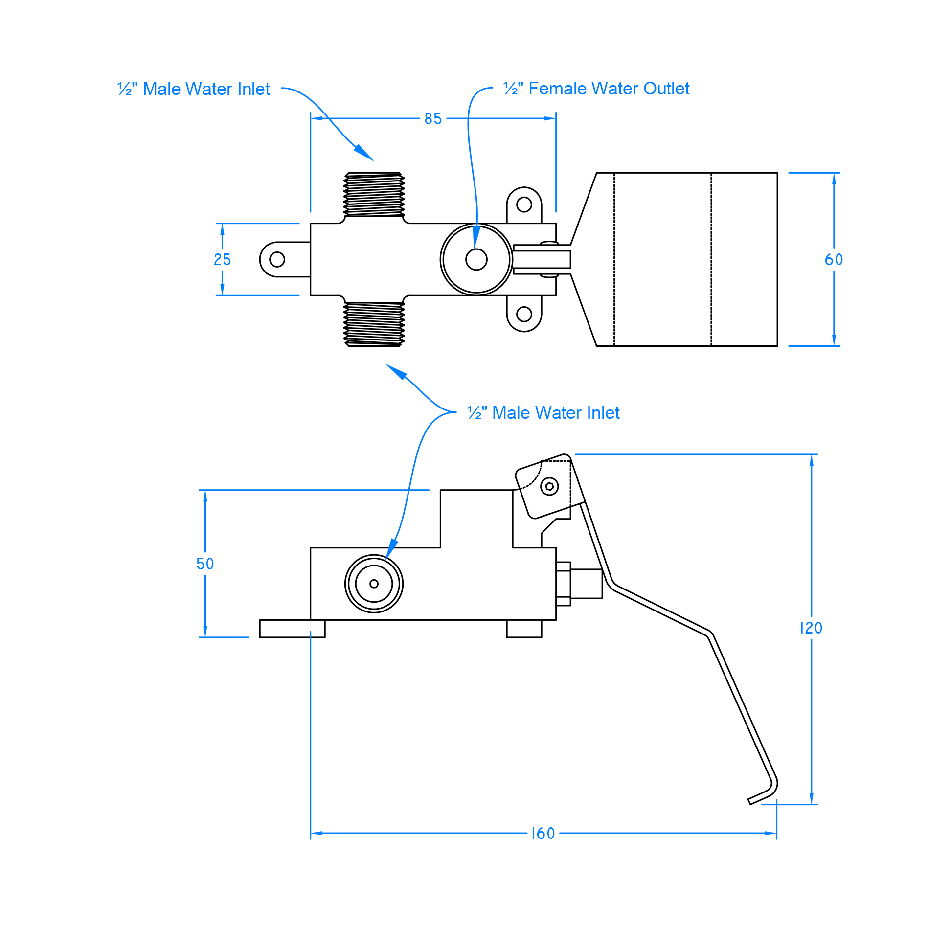 Leg Operated Push Valve | Buy Online | Ireland - CommercialSinks.ie